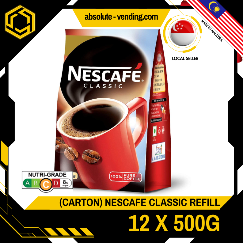 [CARTON] NESCAFE Classic Refill Pack 12 PACK X 500G (PACKETS) | Shopee ...