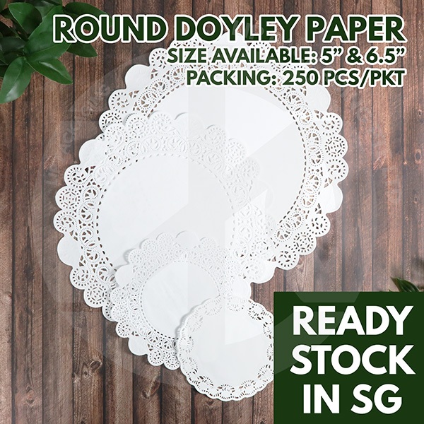 Round Doyley Papers (250pcs) Food Grade / Doily / Lace Paper / Table ...