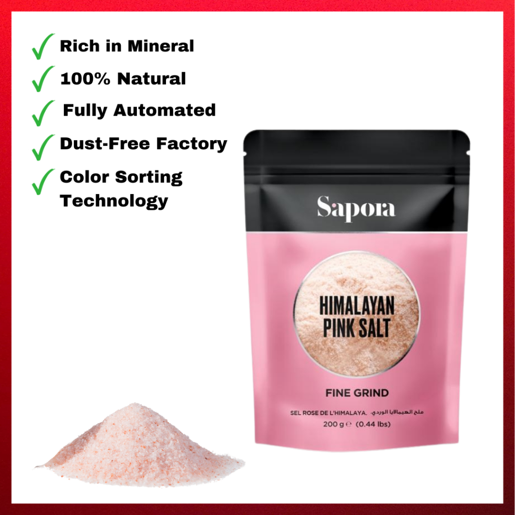 SAPORA Himalayan Pink Salt Fine Grind (200g) 喜马拉雅粉盐 细磨 | Rock Salt Crystal | Shopee Singapore