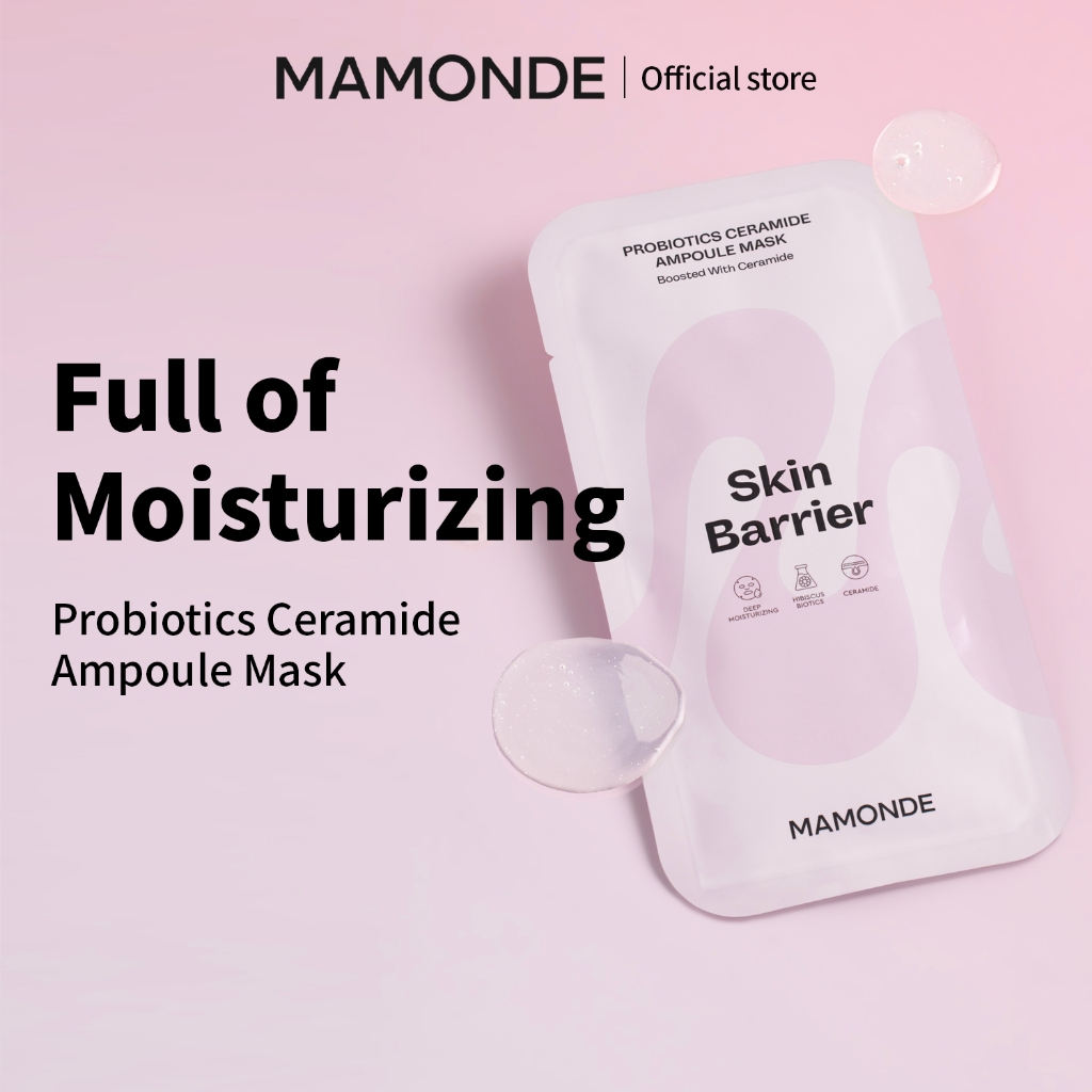 Mamonde Probiotics Ceramide Ampoule Mask with Ceramide & Hibiscus ...