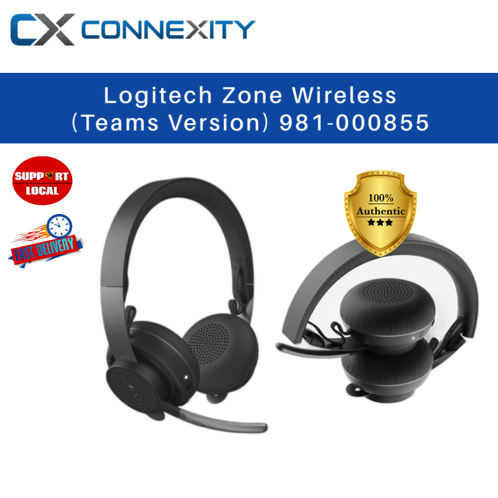 Logitech ZONE WIRELESS Teams Version 981-000855 Bluetooth Headset Noise ...