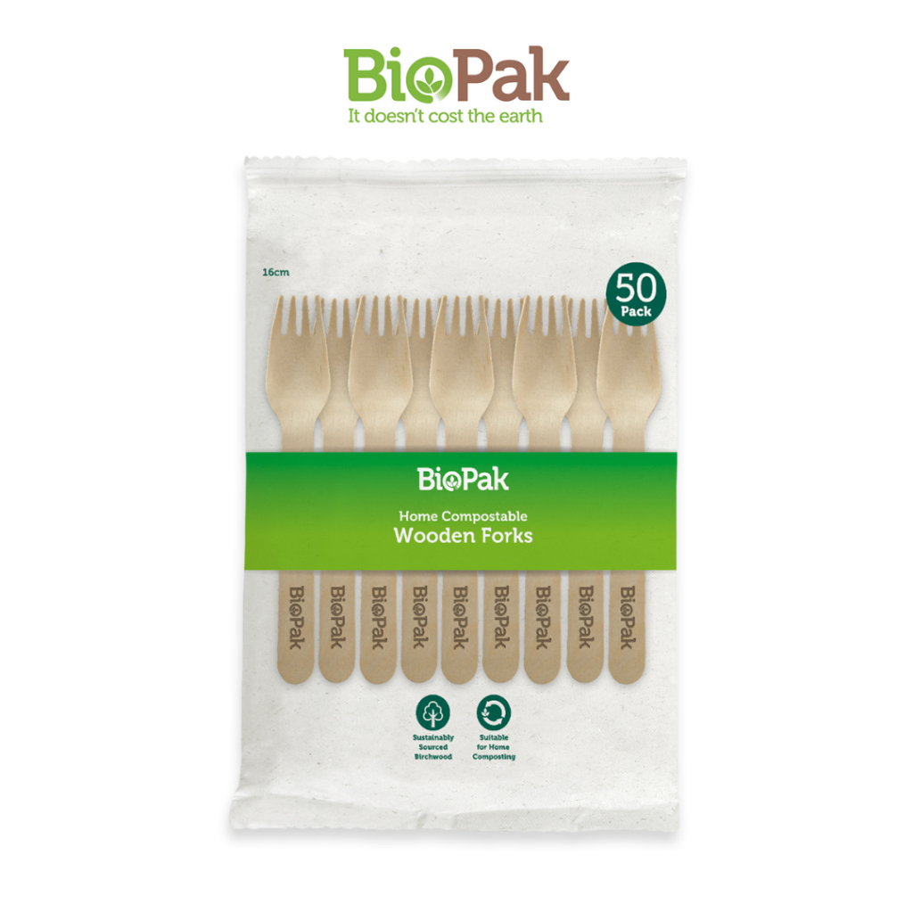 BioPak Compostable cs 16cm - 50 pcs Disposable Fork | Shopee Singapore