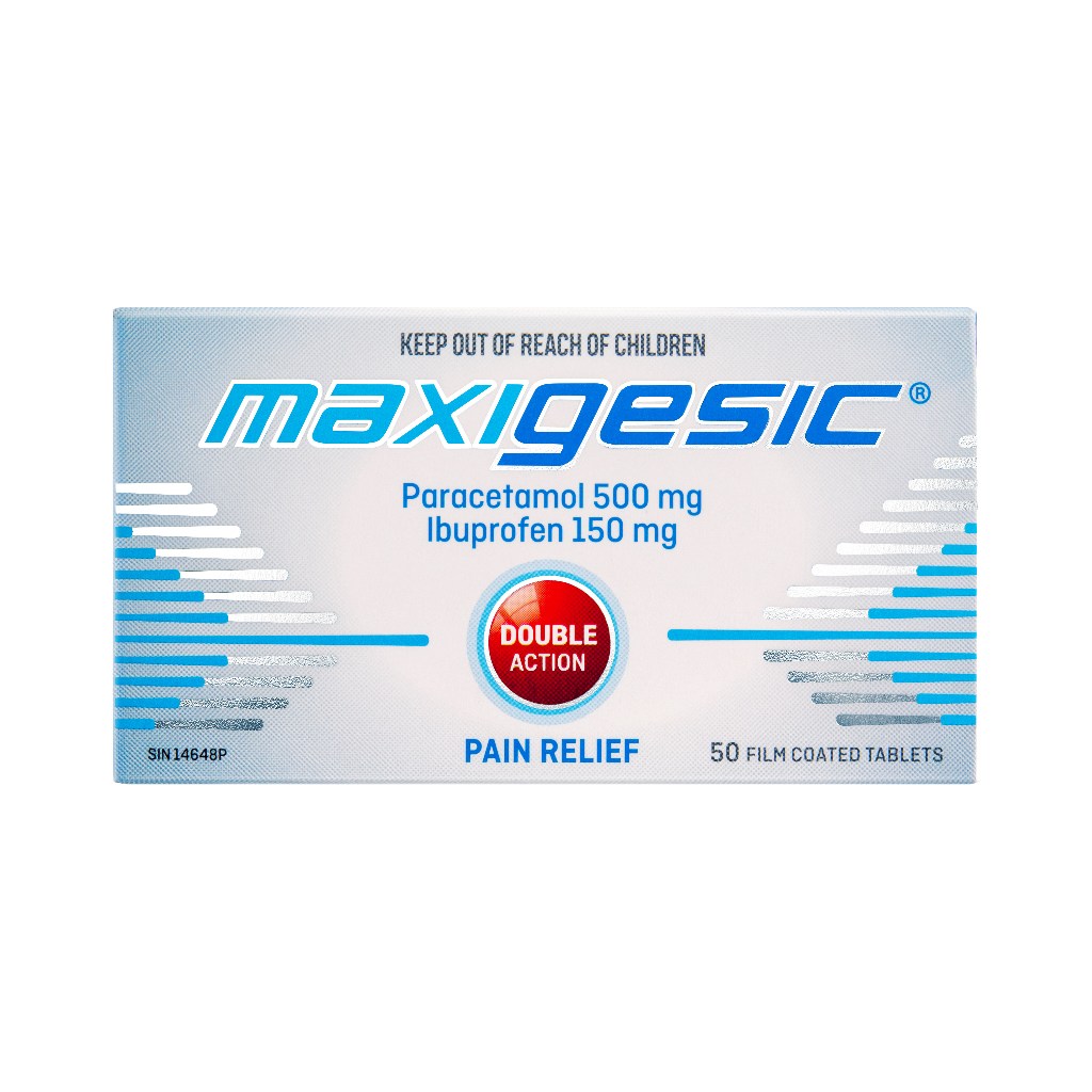 Maxigesic Double Action Pain & Fever Relief Film Coated Tablet 50's ...
