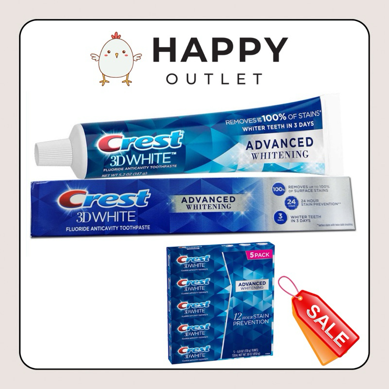 Crest 3D White ADVANCED Whitening Toothpaste 167G ( New Packaging ...