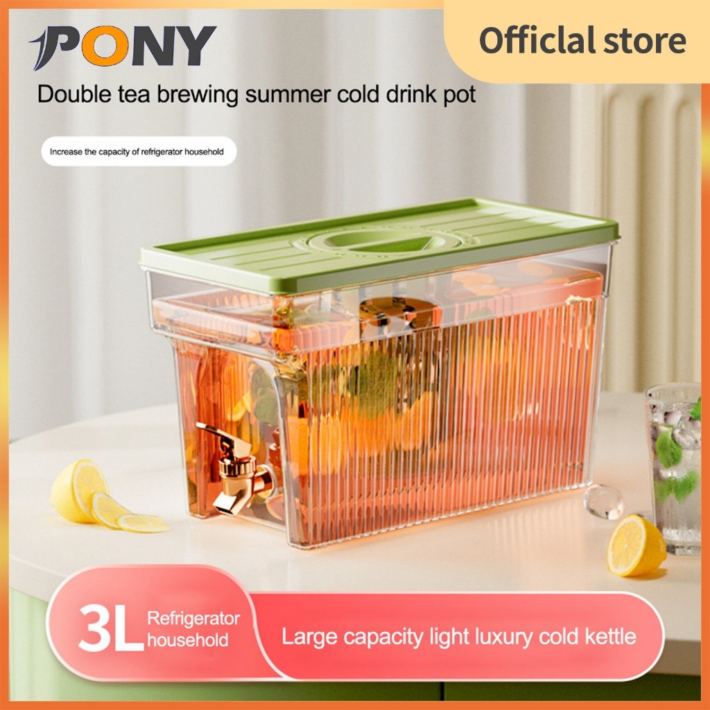 PONY 3L Refrigerator Cold Water Bucket with Tap Large Capacity ...
