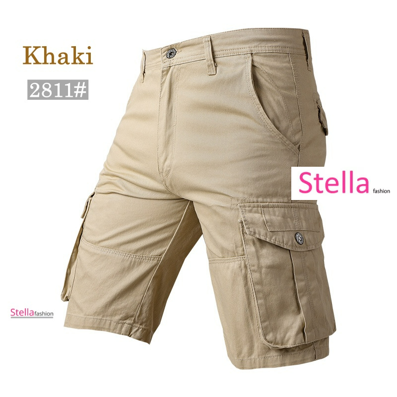 Stella Fashion Men Cotton bermuda Cargo Short Pants Summer Pocket Pants ...