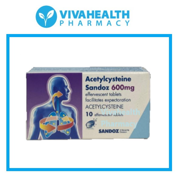 Sandoz Acetylcysteine 600mg Tablet 10s /Fluimucil | Shopee Singapore