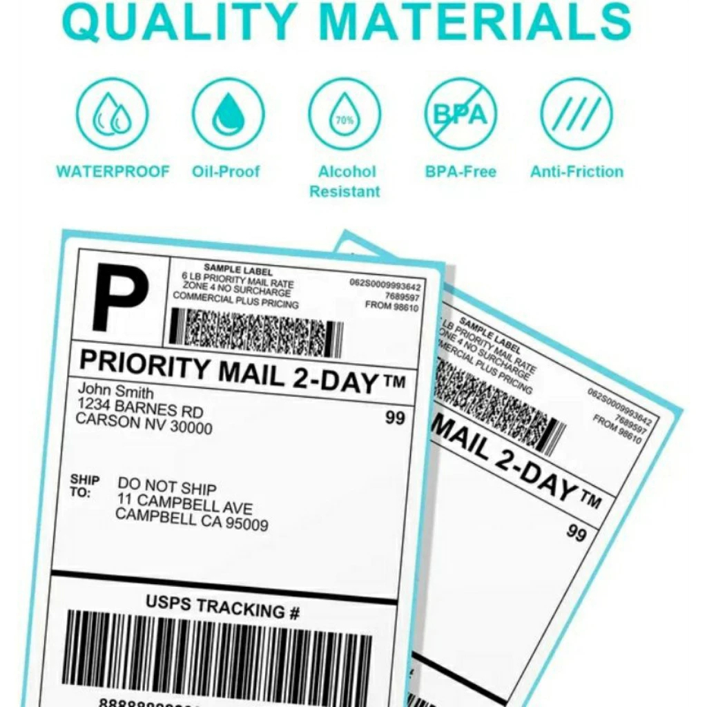 Z-Fold Thermal Label for E-Commerce Thermal Printer (A6 100x150mm | 500 ...