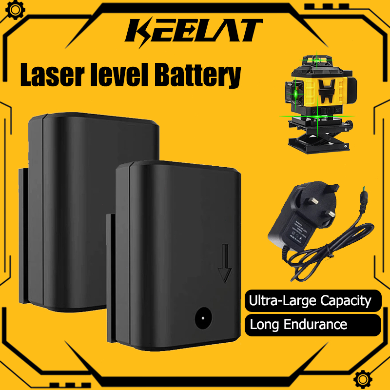 KEELAT Rechargeable Level Laser Battery Adapter Pack for 12/16 3D Laser ...