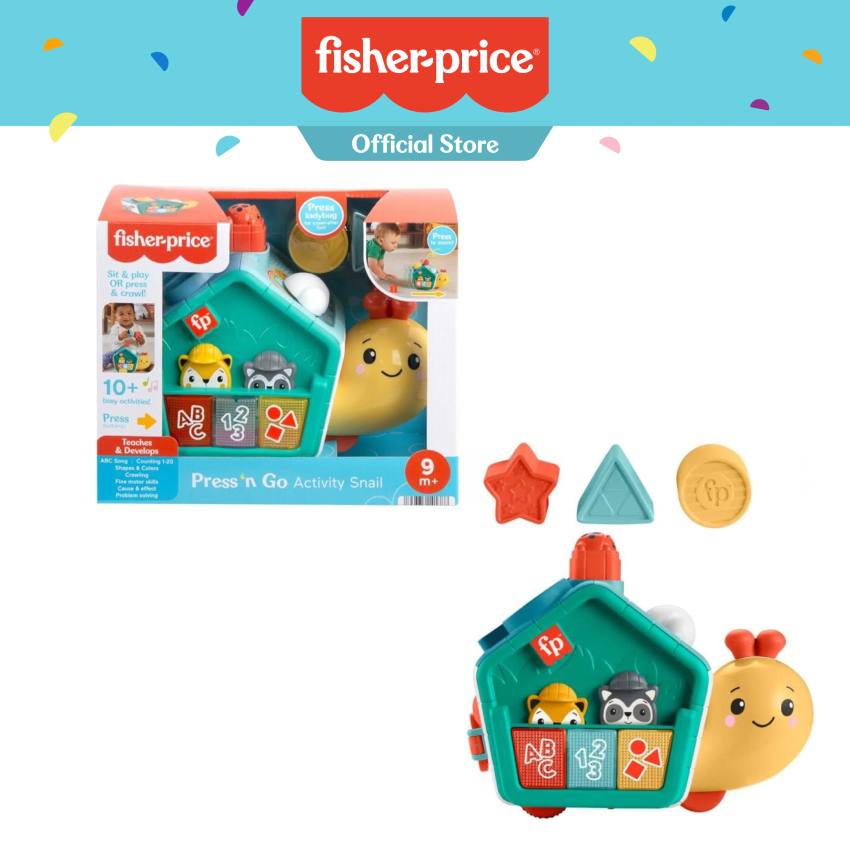 Fisher-Price® Press ‘n Go Activity Snail 2-In-1 Crawl-After Snail Pal ...