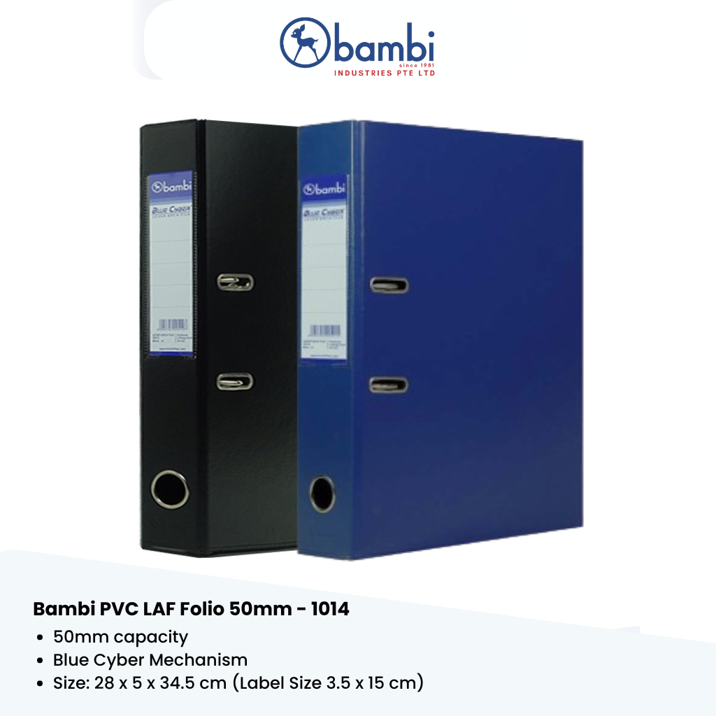 Bambi PVC Lever Arch File Folio 50mm (2 inch) - 1014 | Shopee Singapore