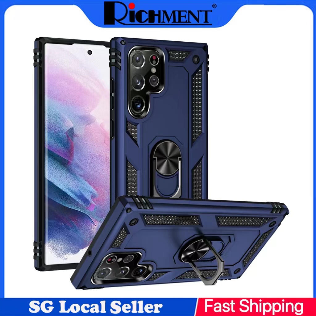 SG SELLER🔥】RICHMENT Shockproof Magnetic Ring Armor Case for S24FE S24 Ultra S24 S23FE S23 S23 ...