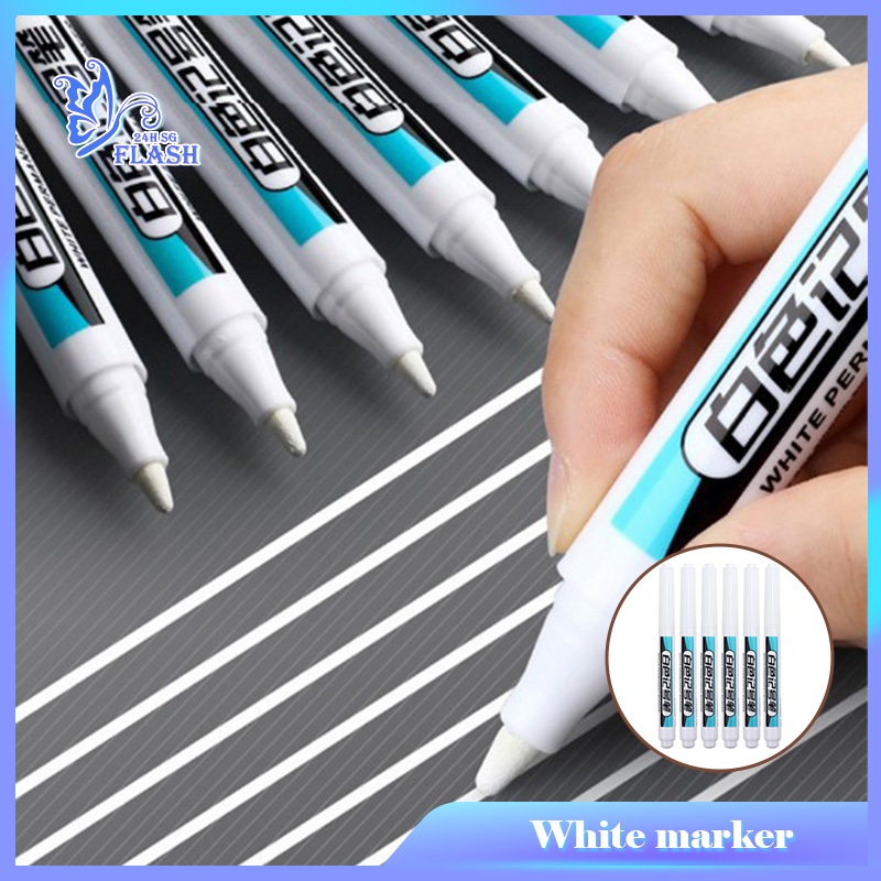 ⚡SG HOT SALE⚡Waterproof White Marker Pen Thick Oily White Pen Non ...