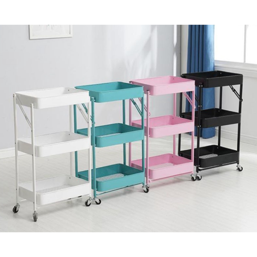 Foldable Trolley / Rack / Portable / Multi-Purpose / Wheels | Shopee ...