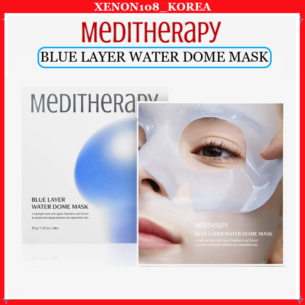 MEDITHERAPY Blue Layer Water Dome Mask 35 g / 1.23 oz.*4 sheets (1 Box ...