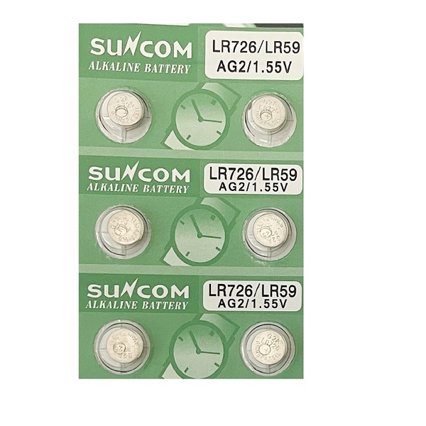 [SG] SUNCOM AG2 SR726SW LR726 396 397 Alkaline Button Battery (6 Pieces ...