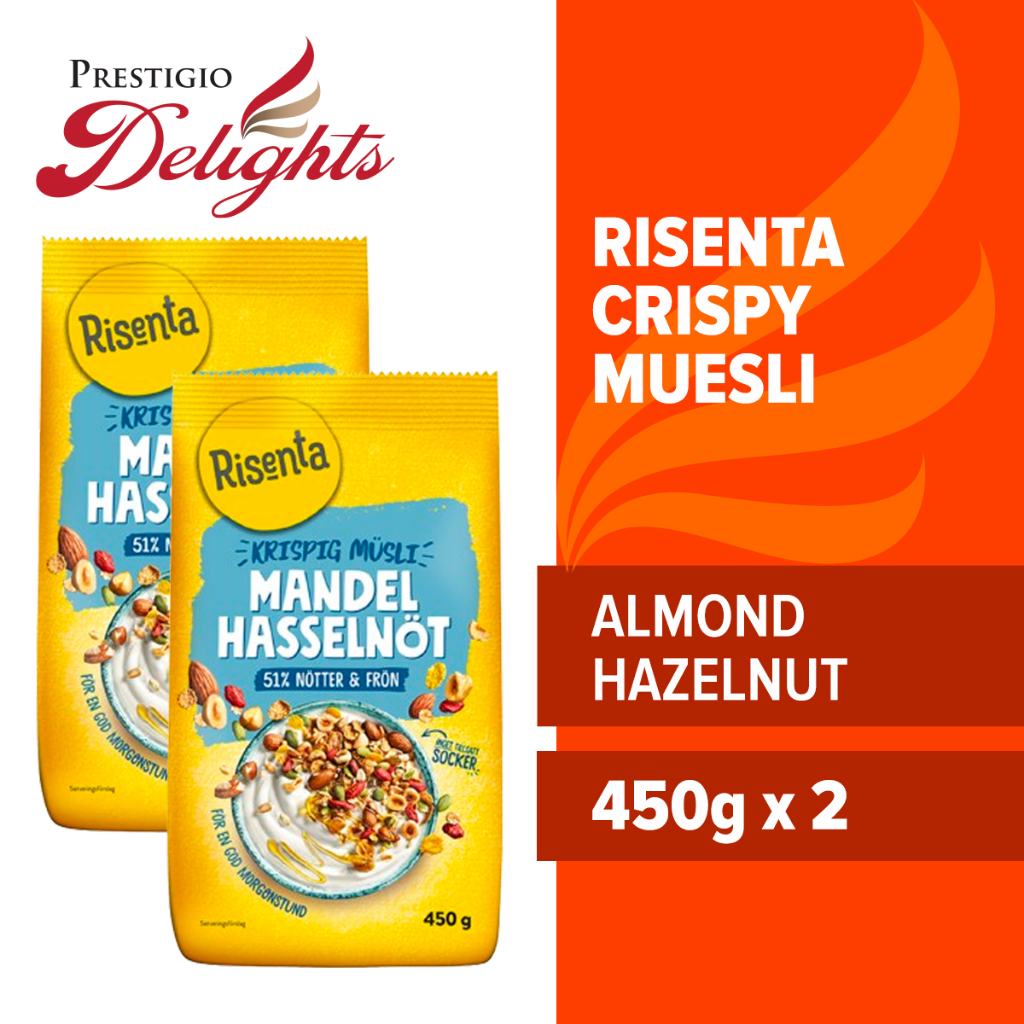 [Bundle of 2] Risenta Crispy Muesli 450g | Rich in Fibre | From Sweden ...