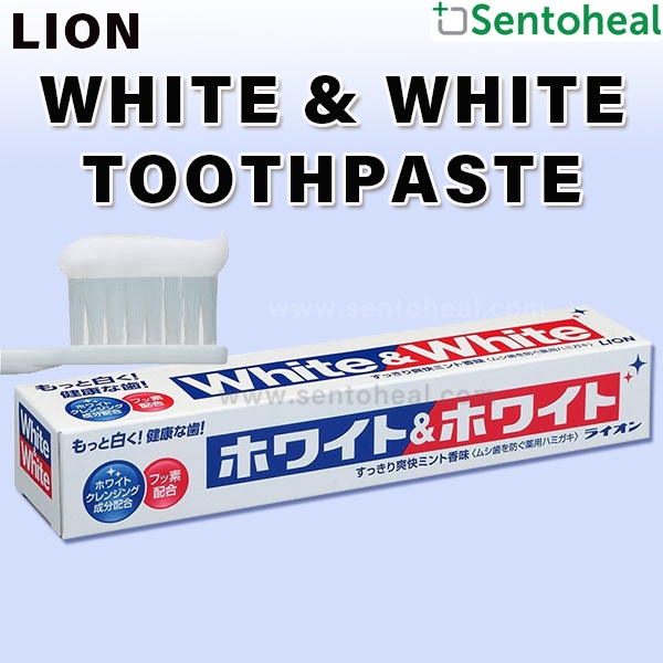 LION "White&White" Toothpaste 150g - Refreshing Clean Mint | Shopee ...