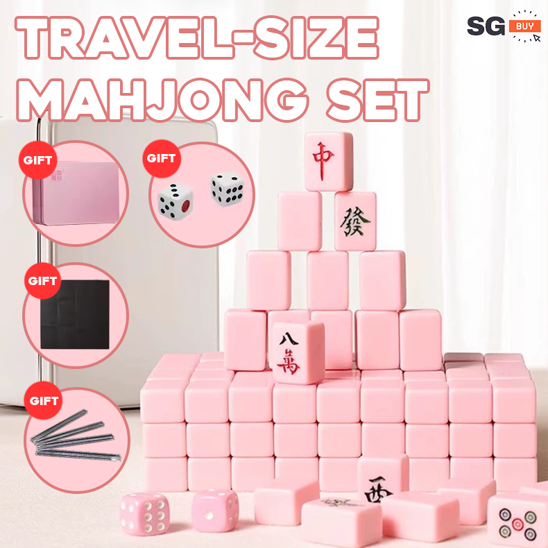 麻将 Travel Size Mini Mahjong Set Mahjong Tiles Mahjong Cards Alternative ...