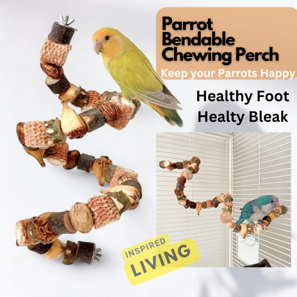 Bird Toy - Bendable Chewing Perch for Parrots | Flexible Wire Perch ...