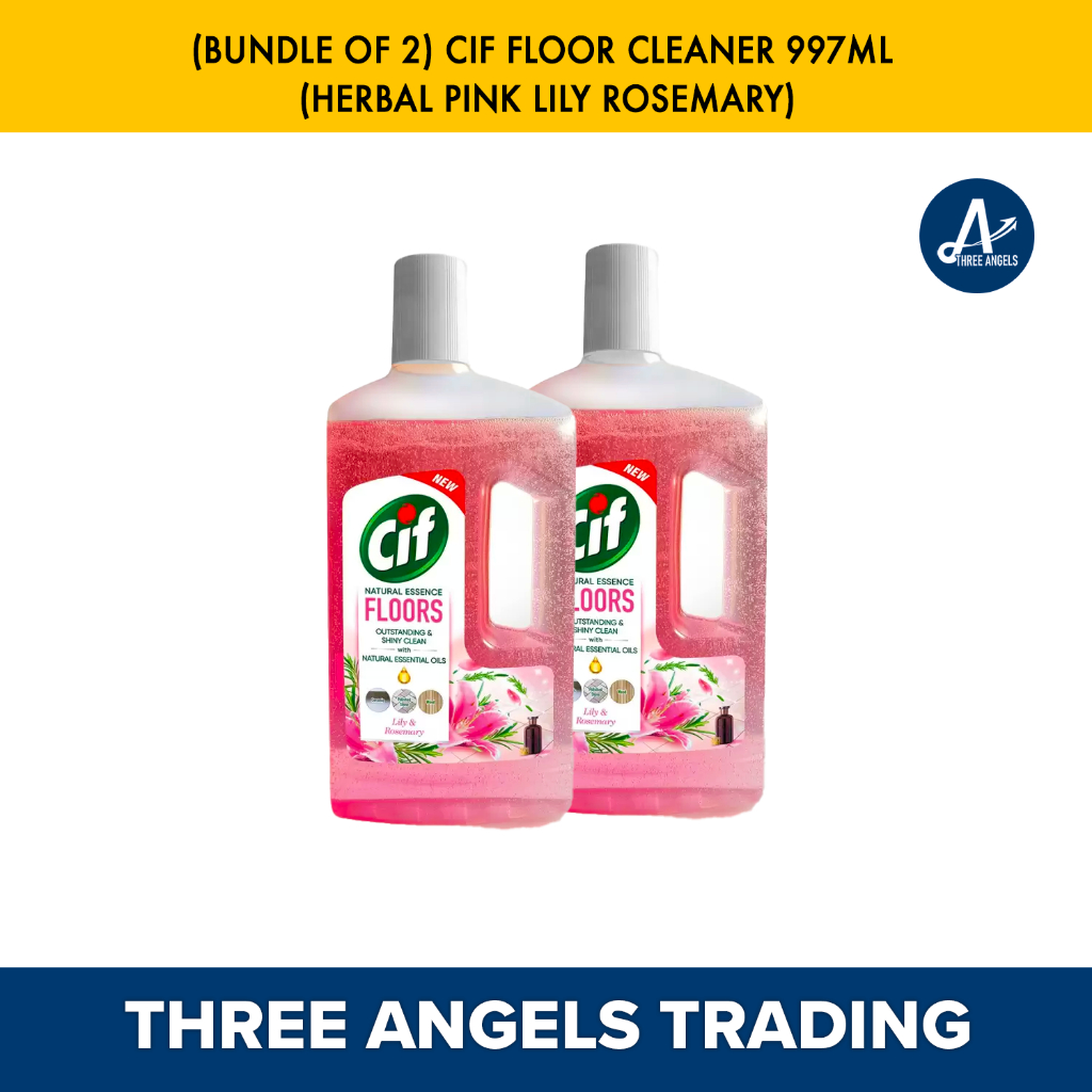 (Bundle of 2) CIF Floor Cleaner 997ml (Herbal Pink Lily Rosemary ...