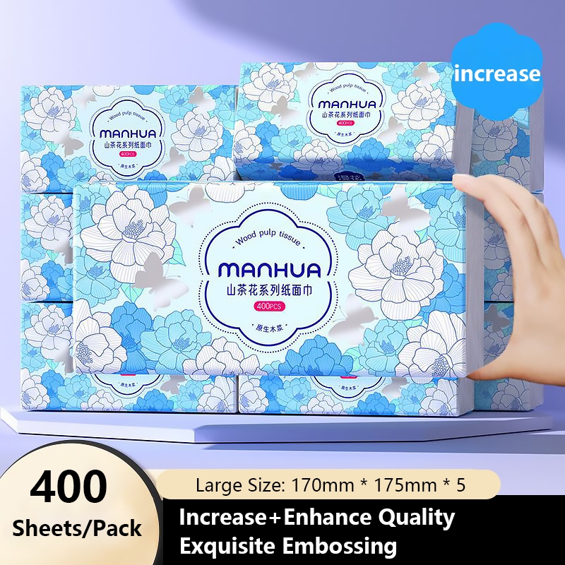 [SG Stock] Tissues 400 Sheets 5Ply Facial Tissue Comfy Soft Tissue ...