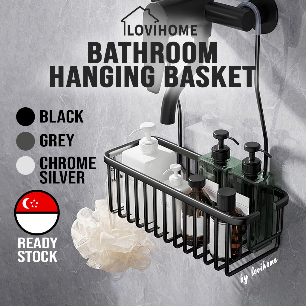 SG Shower Mixer Tap Hanging Basket - No Drill, Aluminium Rustproof Rack ...