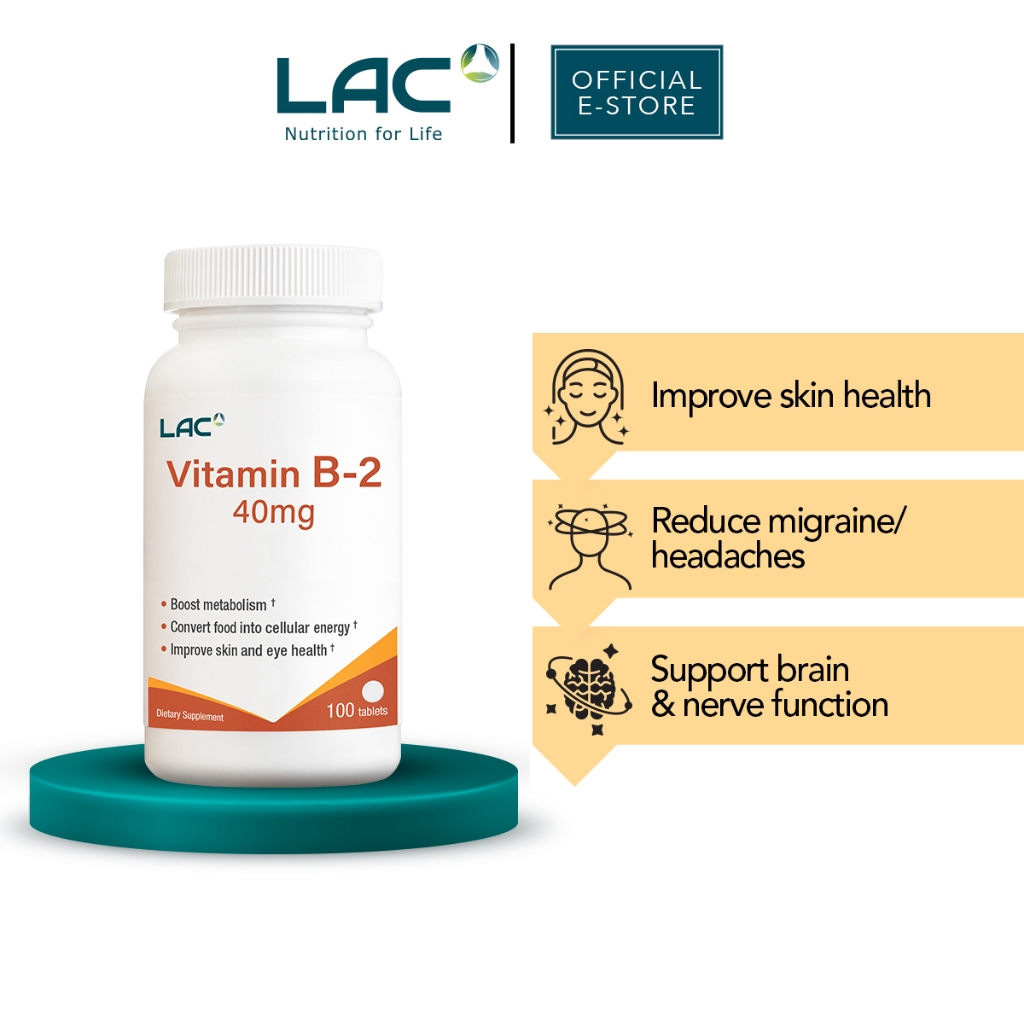 [LAC VITAMINS] Vitamin B-2 40mg (100 tablets) | Shopee Singapore
