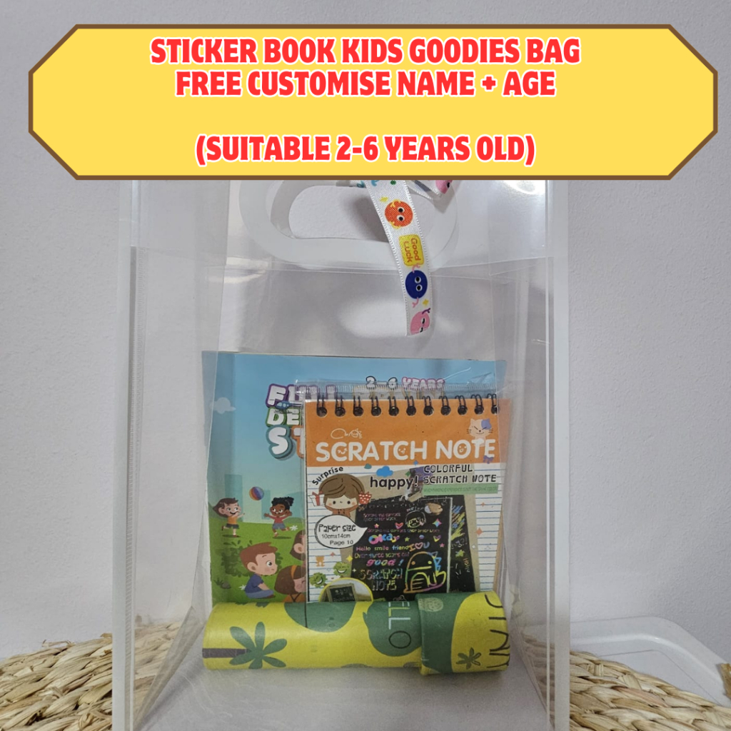 [SG Seller] Sticker Book Kids Goodies Bag Party Favour Set – Custom ...