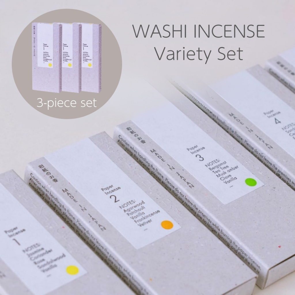 【made in japan】 WASHI INCENSE Variety Set - Aromatic Paper Incense with ...