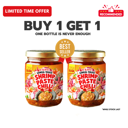 Bundle - CASA BOGA Belacan Shrimp Paste Sambal Chilli 230g Halal | Shopee Singapore