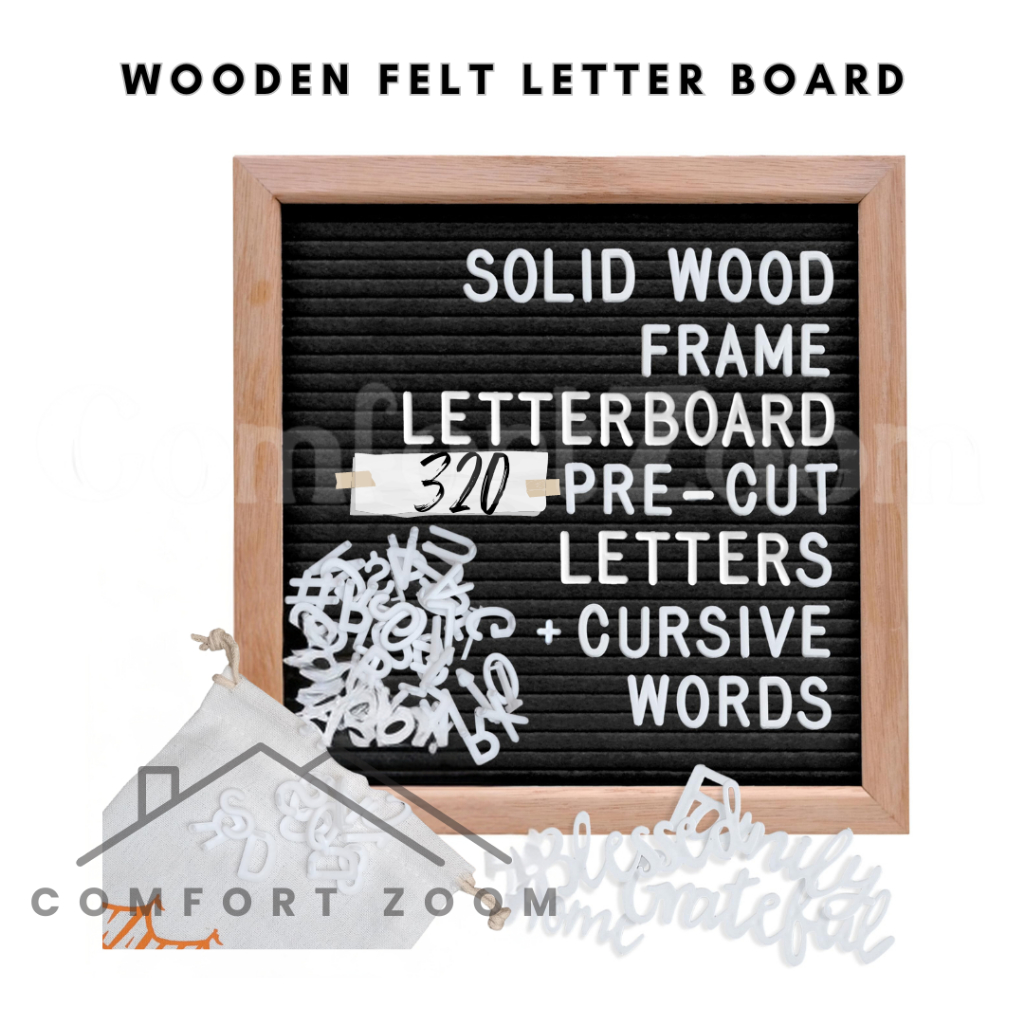 Wooden Felt Letter Board Sign Board Letters Pre cut / Wooden Message ...