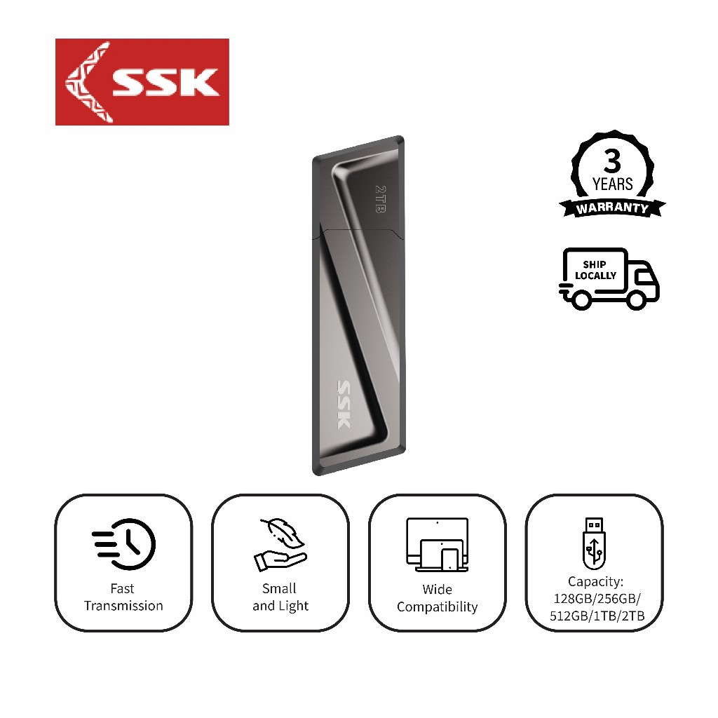 SSK SD300 USB 3.2 Flash Drive 2TB 550MB/s USB Pendrive USB3.2 Gen2 ...