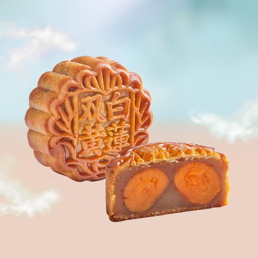 White Lotus Baked With Double Yolk Mooncake (4pcs) | Shopee Singapore