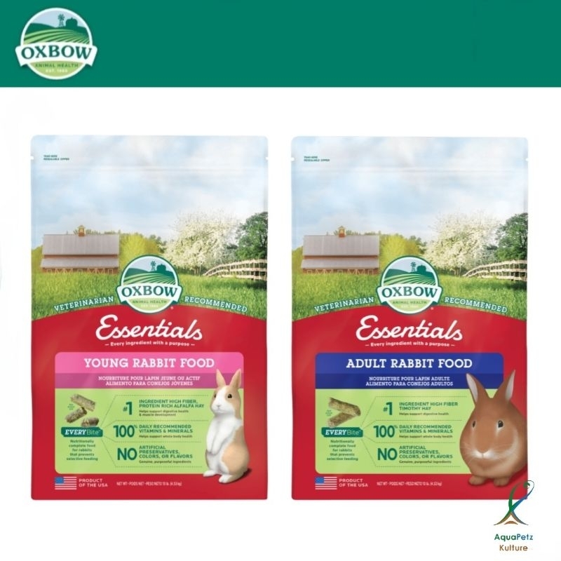 Buy] OXBOW Essentials 10lb 4.5kg Young / Adult Rabbit Food | Shopee ...