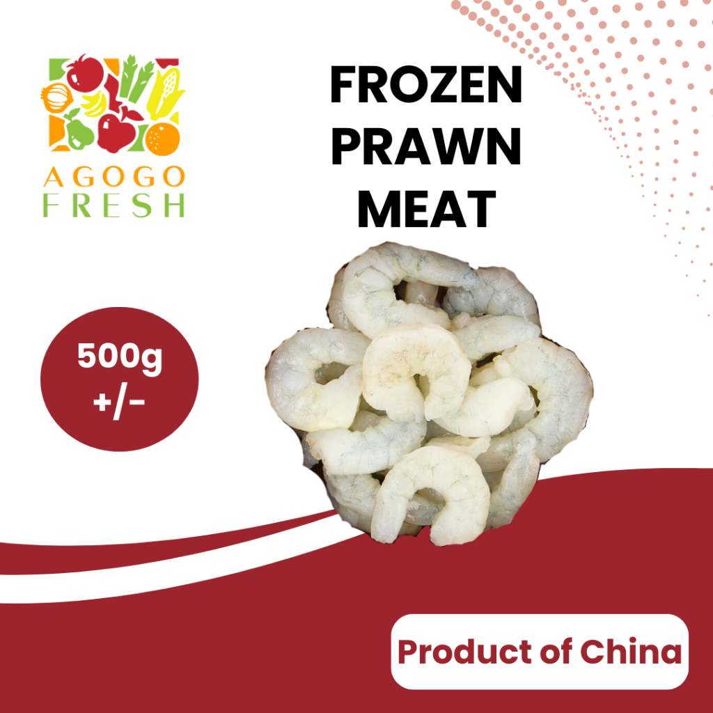 [Agogo Fresh - Fish & Seafood] Frozen Prawn Meat (500g +/-) | Shopee ...