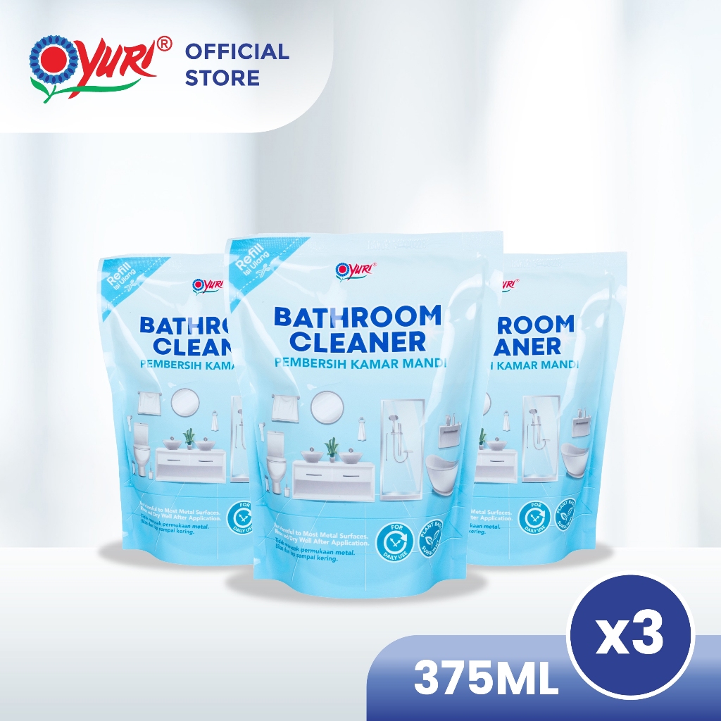 [Bundle Of 3] Yuri Antibacterial Bathroom Cleaner Refill 375ml x3 ...