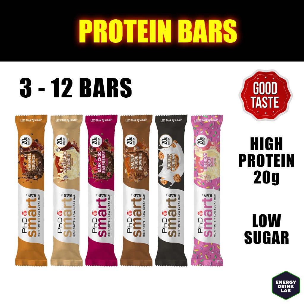 PhD Smart Protein Snack High Protein Low Sugar Halal 3 - 12 Pack, High ...