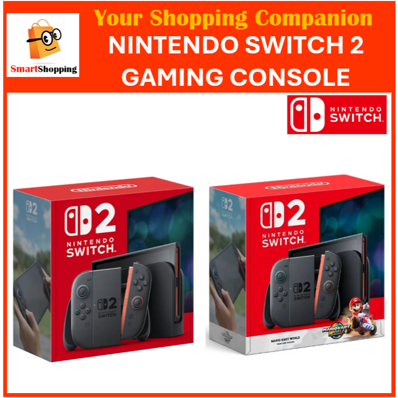 Nintendo Switch 2 Game Console Mario Kart World Bundle Gaming 1 Year ...