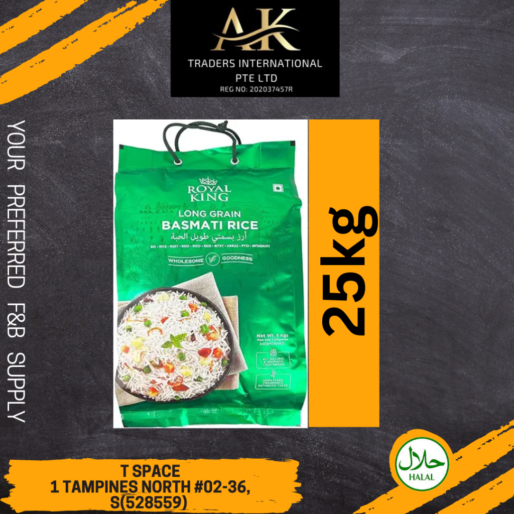 ROYAL KING BASMATI RICE 25kg | HALAL | Shopee Singapore