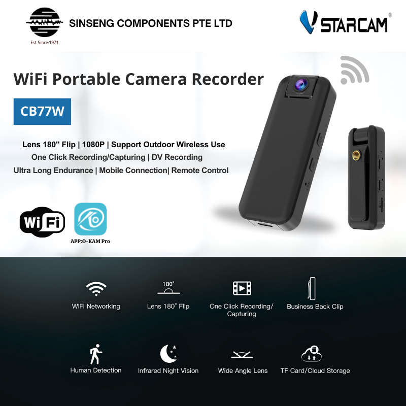 Vstarcam CB77W 3MP WiFi Camera with HD 1296P Video Recording Night ...