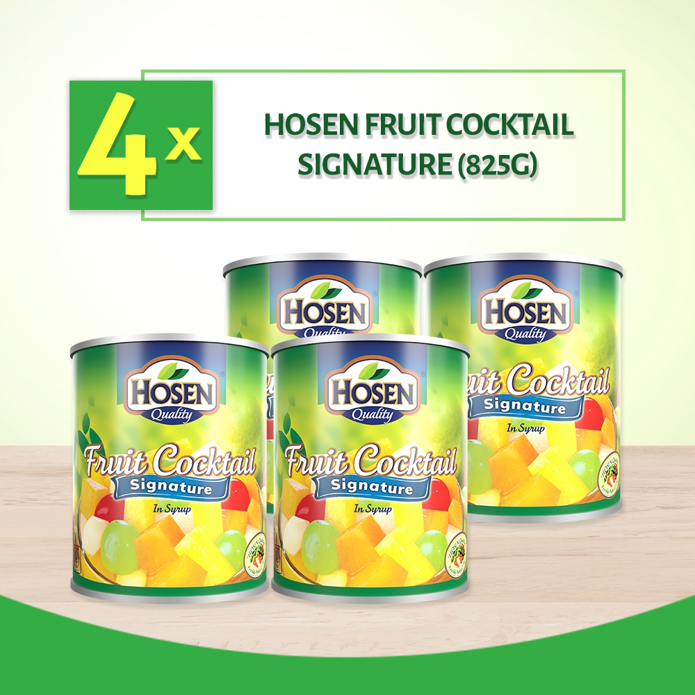 [Bundle of 4] Hosen Fruit Cocktail Signature 825g | Shopee Singapore
