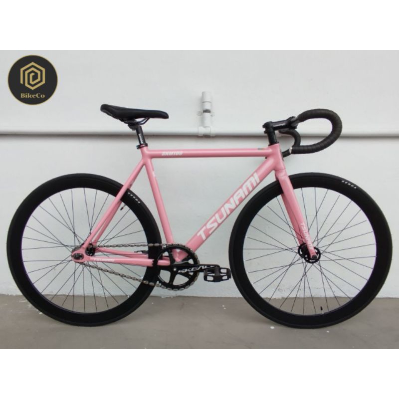 TSUNAMI SNM-100 Pearl Pink Fixie | Fixed Gear Drop Bar Track Bicycle ...