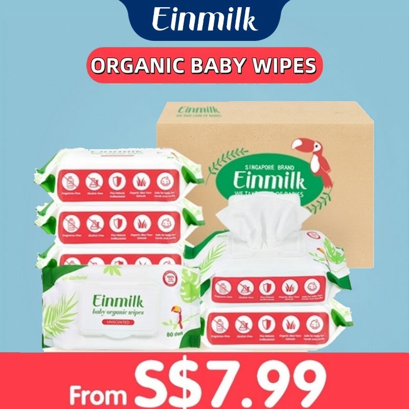 Einmilk 8 Packs/Carton Baby Wet Tissues Baby Wet Wipes Unscented Wipe ...