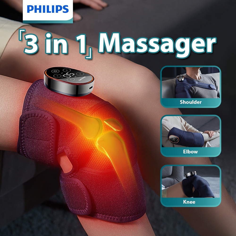 Philips 3 in 1 Knee Elbow Shoulder Massager Joint Heating Vibration NTC ...