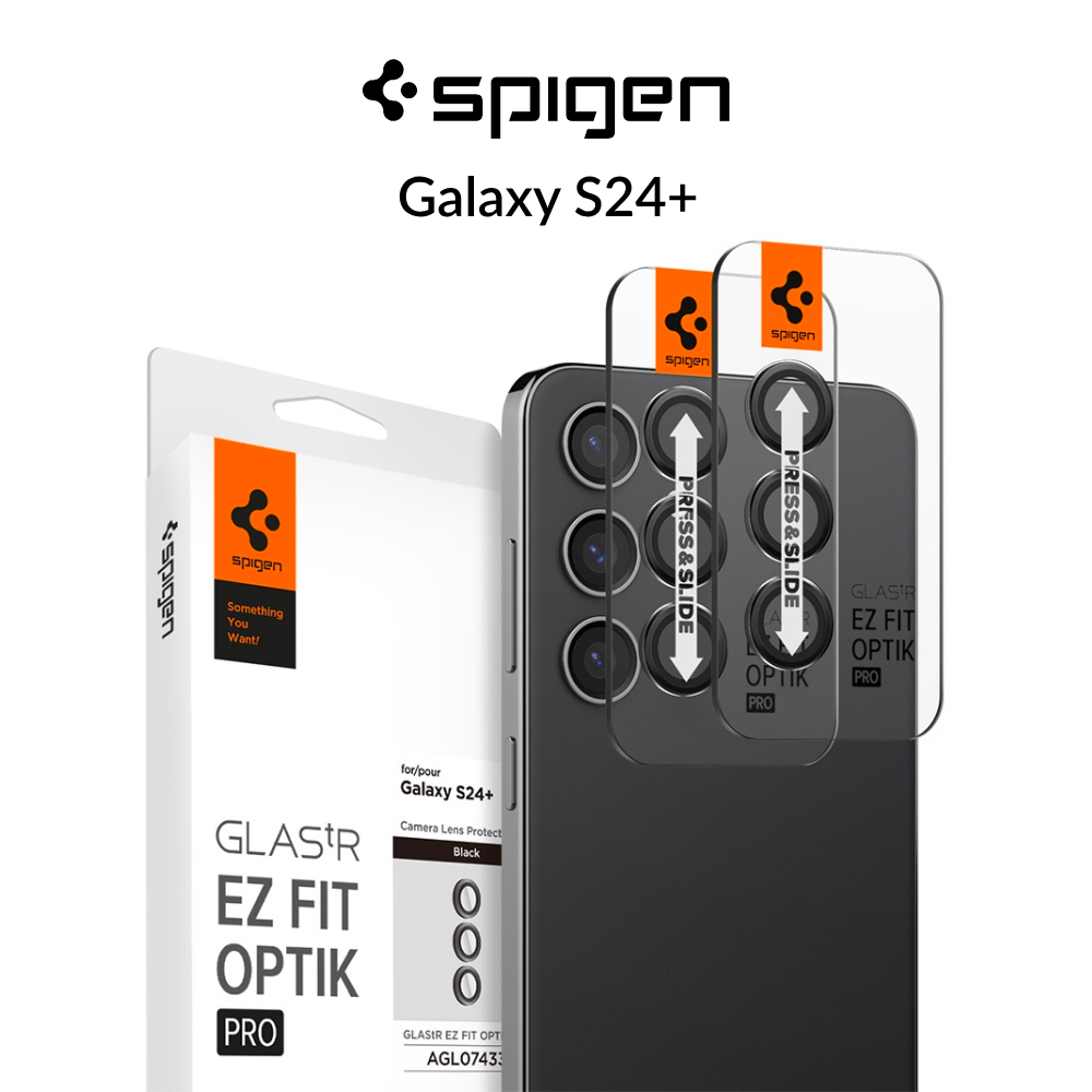 [2 Pack] Spigen Samsung S24+ Camera Lens Protector EZ Fit Optik Pro ...