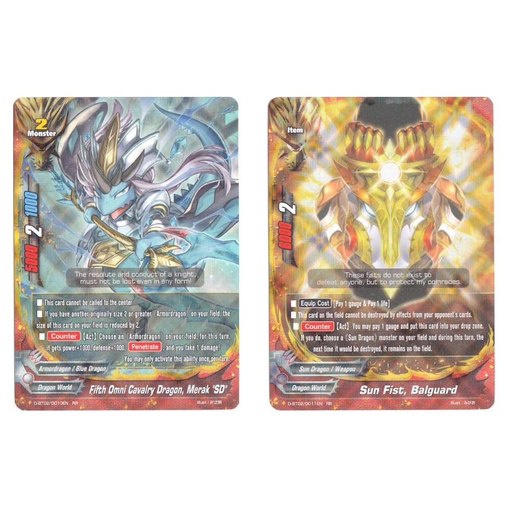 English Future Buddyfight Fifth Omni Cavalry Dragon, Merak D-BT02 ...