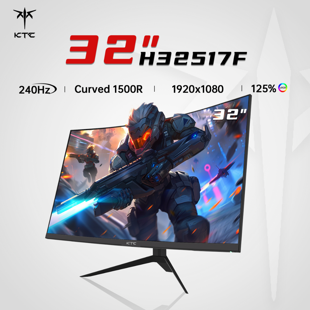KTC 32" 240Hz 1500R Curved Gaming Monitor FHD 1080P HDR Gaming PC ...