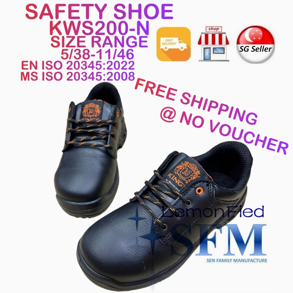 KING'S Safety Shoe KWD200N Size 5-11 Kitchen Anti-Slip Black Unisex ...