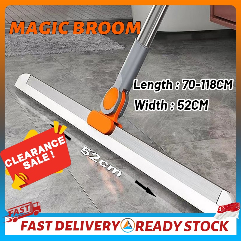 ⭐【SG CLEARANCE SALE 】52CM Magic Broom Clean Sweep Wiper Toilet Bathroom ...